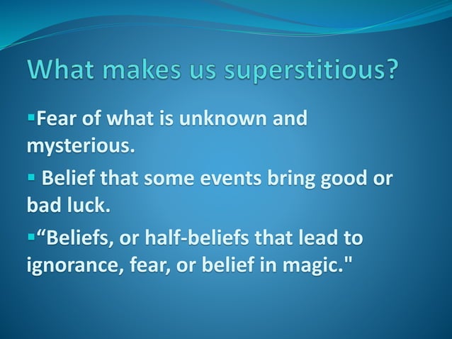 Science behind traditional beliefs | PPT