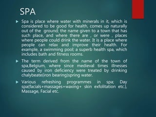 Health resorts, Products, activities | PPTX