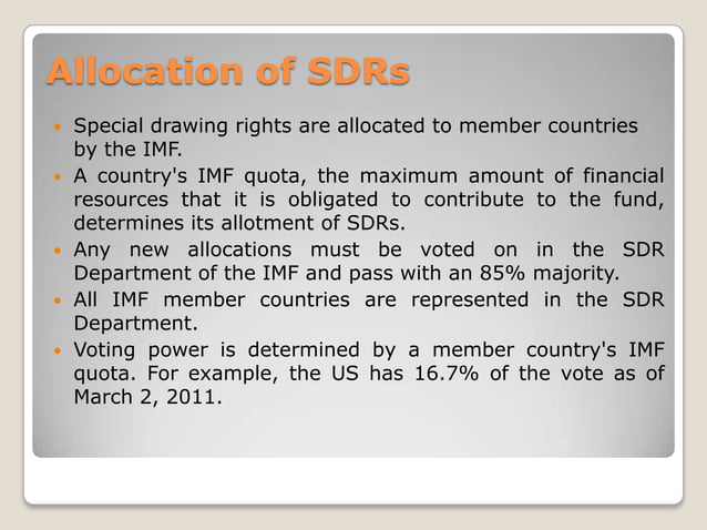 SDR- Special Drawing Rights, IMF | PPTX