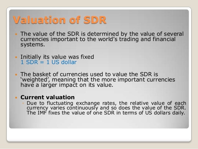 SDR- Special Drawing Rights, IMF