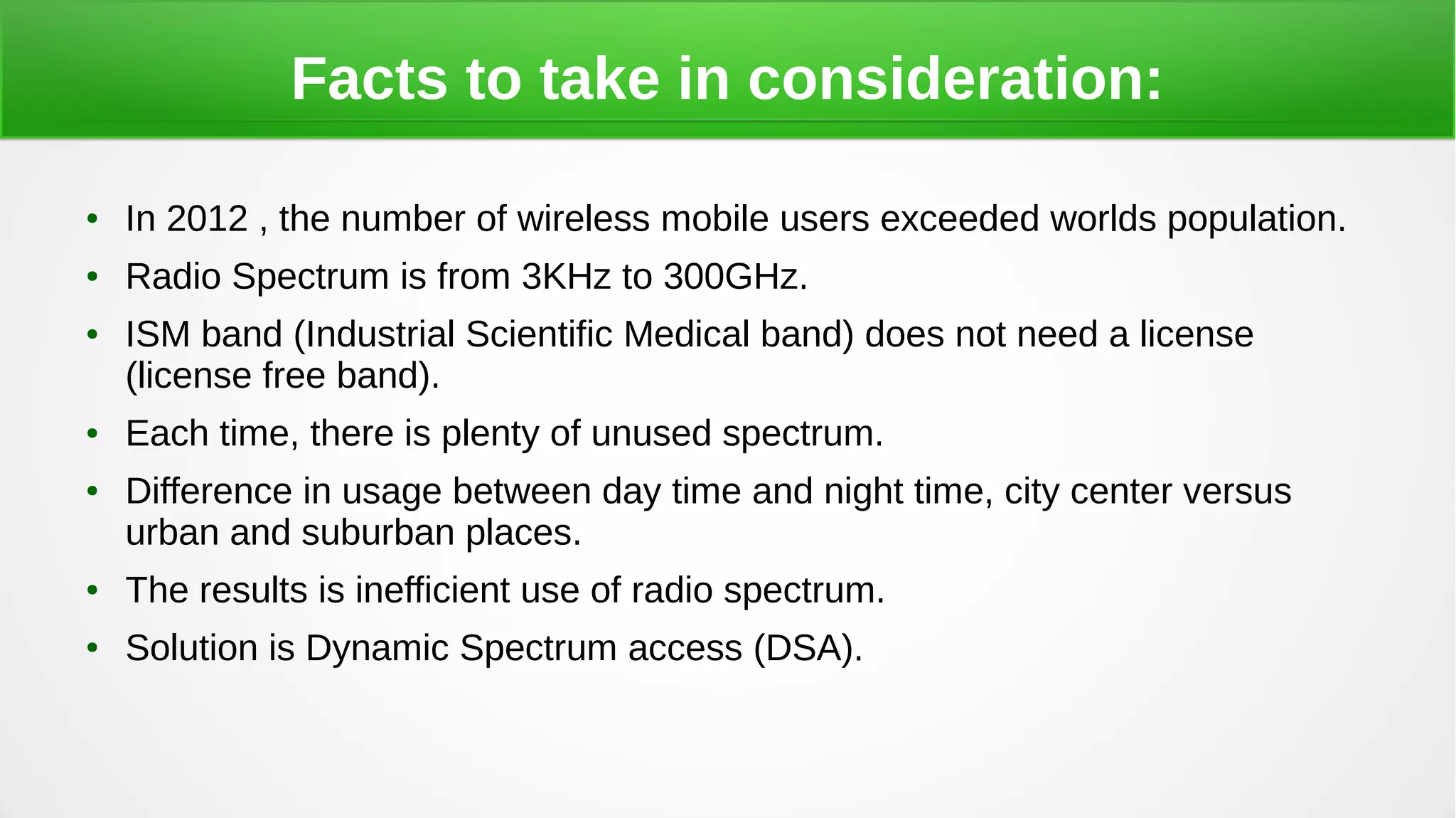 Cognitive Radio definition and benefits | PPT