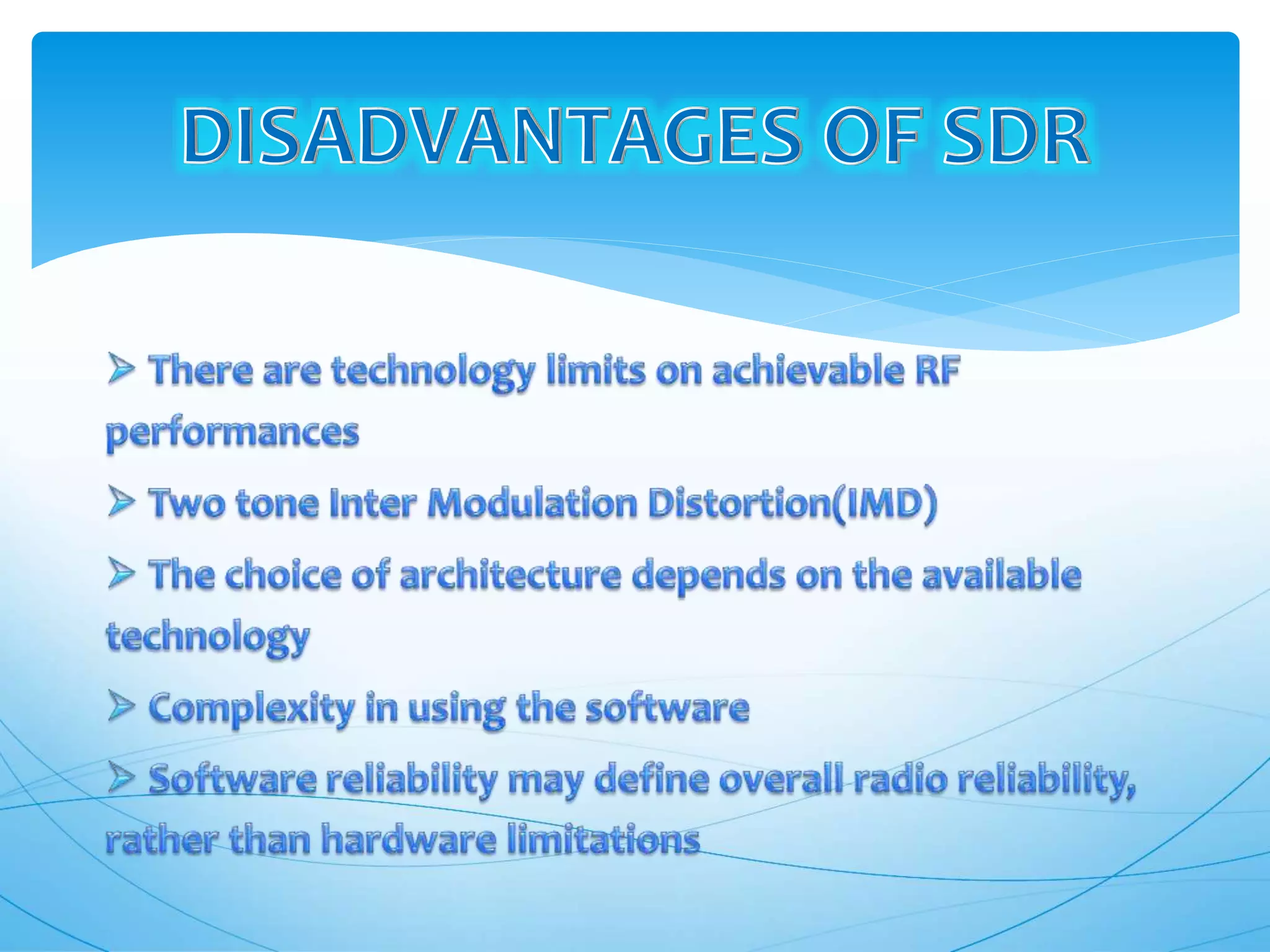 SOFTWARE DEFINED RADIO (SDR) | PPTX
