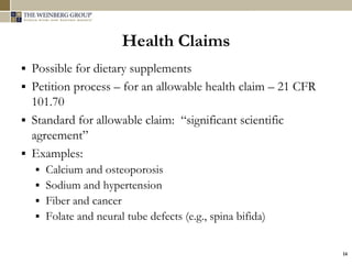 Regulation of Dietary Supplements | PDF