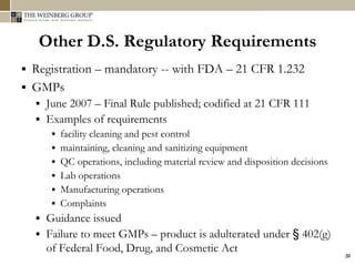 Regulation of Dietary Supplements | PDF