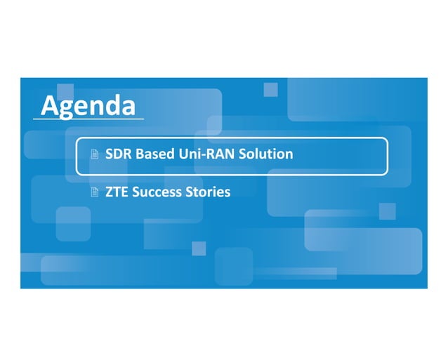 Sdr based uni ran solution | PPT