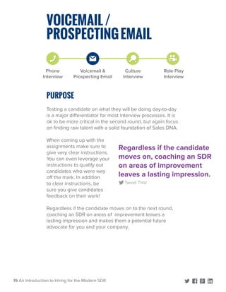 An Introduction to Hiring for the Modern SDR | PDF