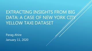 High Performance Computing on NYC Yellow Taxi Data Set | PPTX