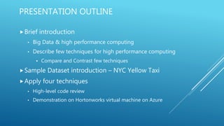 High Performance Computing on NYC Yellow Taxi Data Set | PPTX