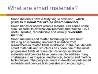 Smart materials | PPTX