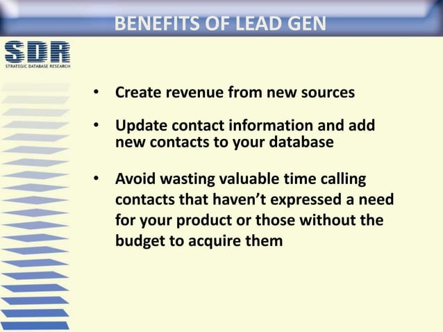 SDR Lead Gen | PPT