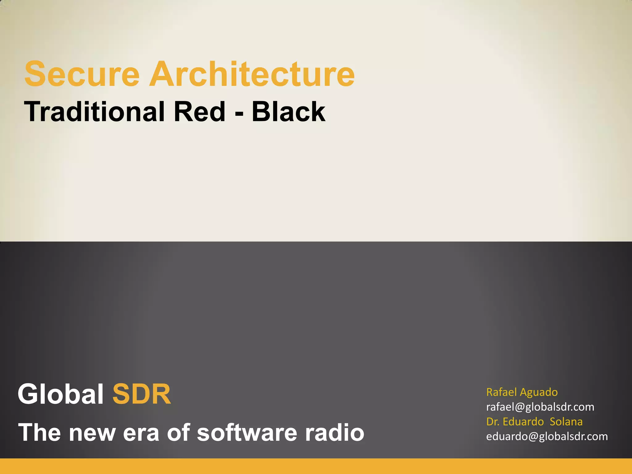 SDR Reference Secure architecture | PDF