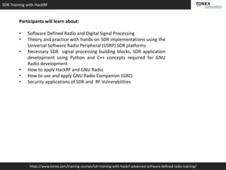SDR Training with HackRF - Tonex Training | PPTX