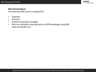 SDR Training with HackRF - Tonex Training | PPTX