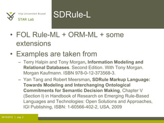 Semantic Decision Rule Markup Language V1.0 specification | PDF