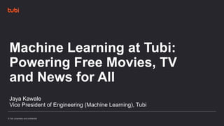 Machine Learning At Tubi | PPT