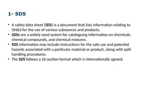 Safety data sheet analysis and steps .pptx