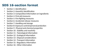 Safety data sheet analysis and steps .pptx