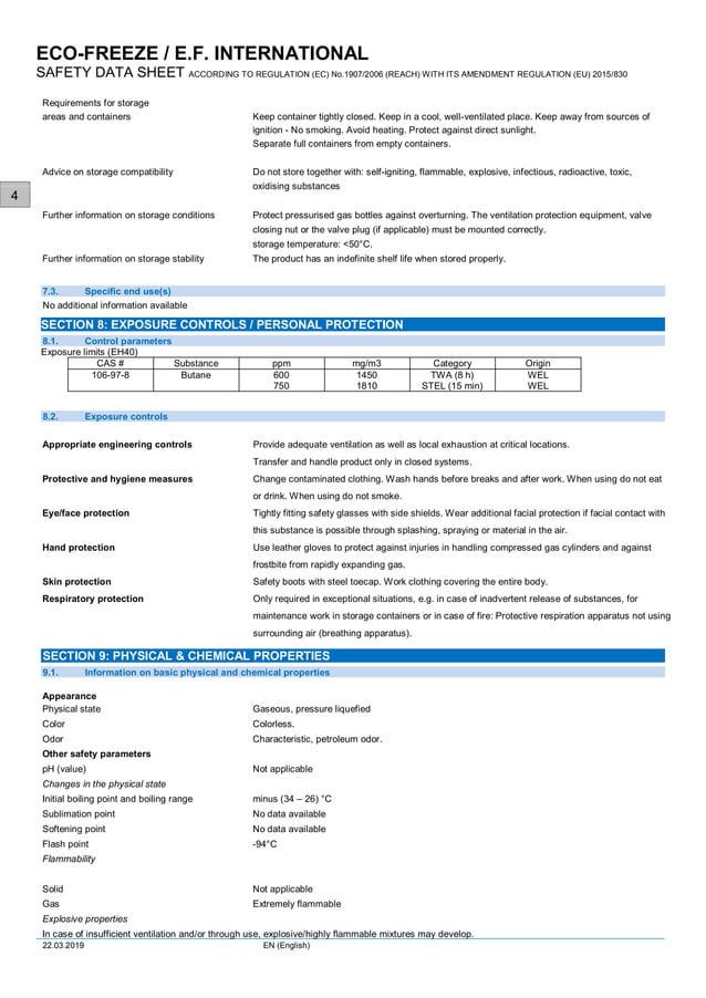 SAFETY DATA SHEET ECO134 | PDF