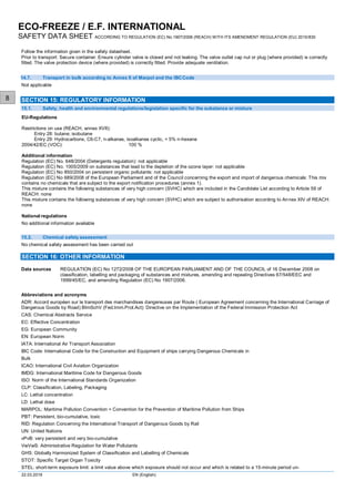 SAFETY DATA SHEET ECO134 | PDF
