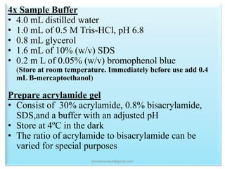 Poly-acrylamide Gel Electrophoresis | PPTX