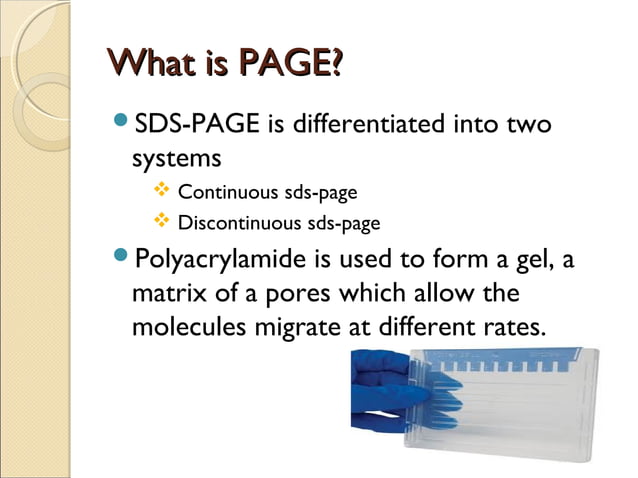 SDS-PAGE | PPT | Chemistry | Science