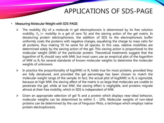 Introduction, Principle, Instrumentation and Applications of SDS-PAGE | PPTX | Chemistry | Science