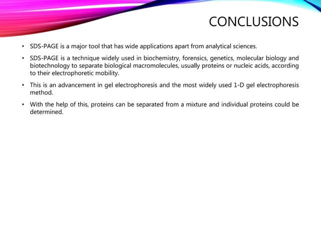 Introduction, Principle, Instrumentation and Applications of SDS-PAGE | PPTX | Chemistry | Science