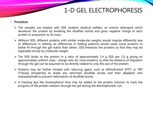 Introduction, Principle, Instrumentation and Applications of SDS-PAGE | PPTX | Chemistry | Science