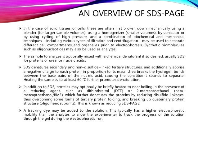 Introduction, Principle, Instrumentation and Applications of SDS-PAGE