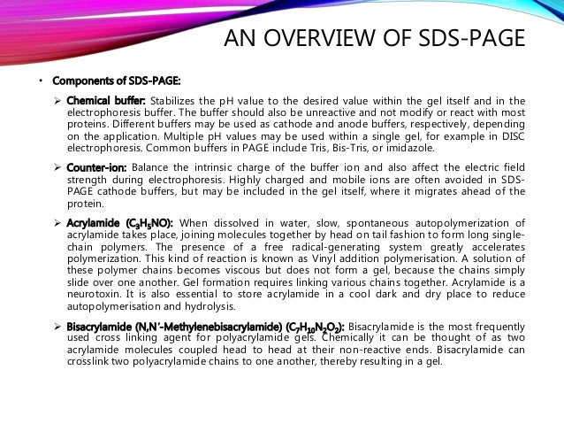 Introduction, Principle, Instrumentation and Applications of SDS-PAGE