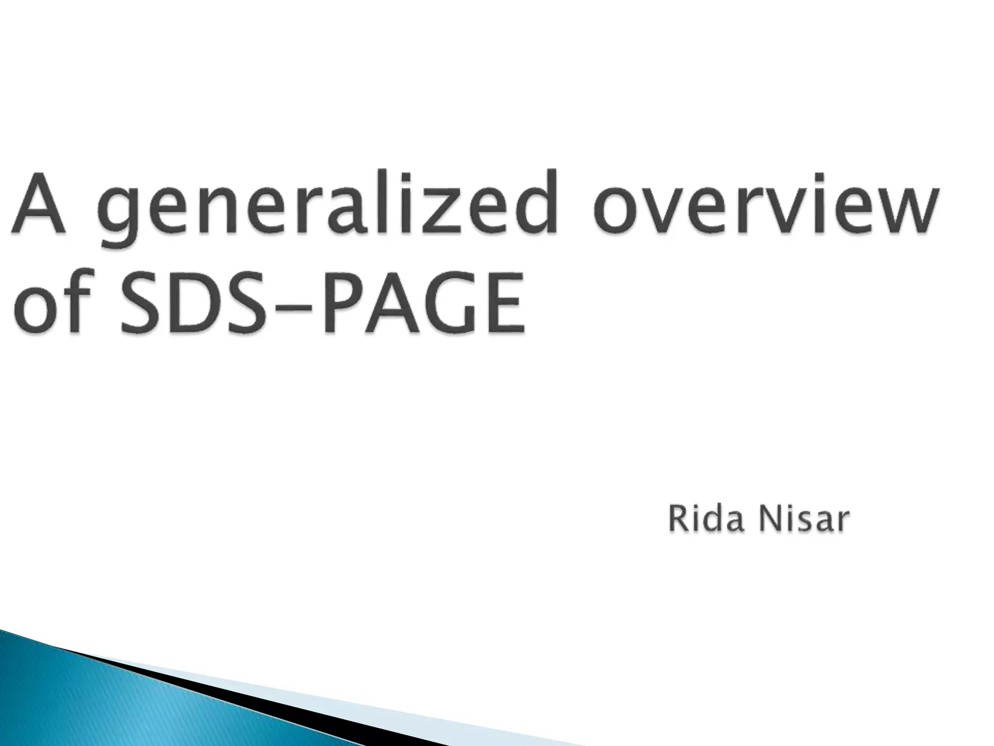 SDS PAGE | PPTX