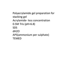 Sds page electrophoresis | PPTX