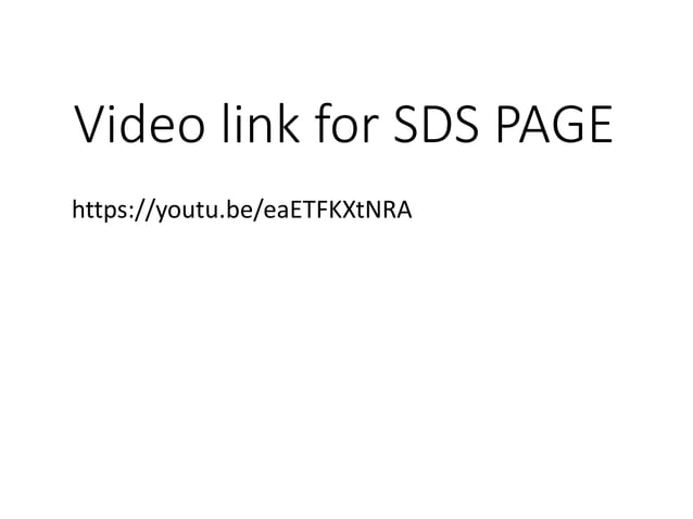 Sds page electrophoresis | PPTX