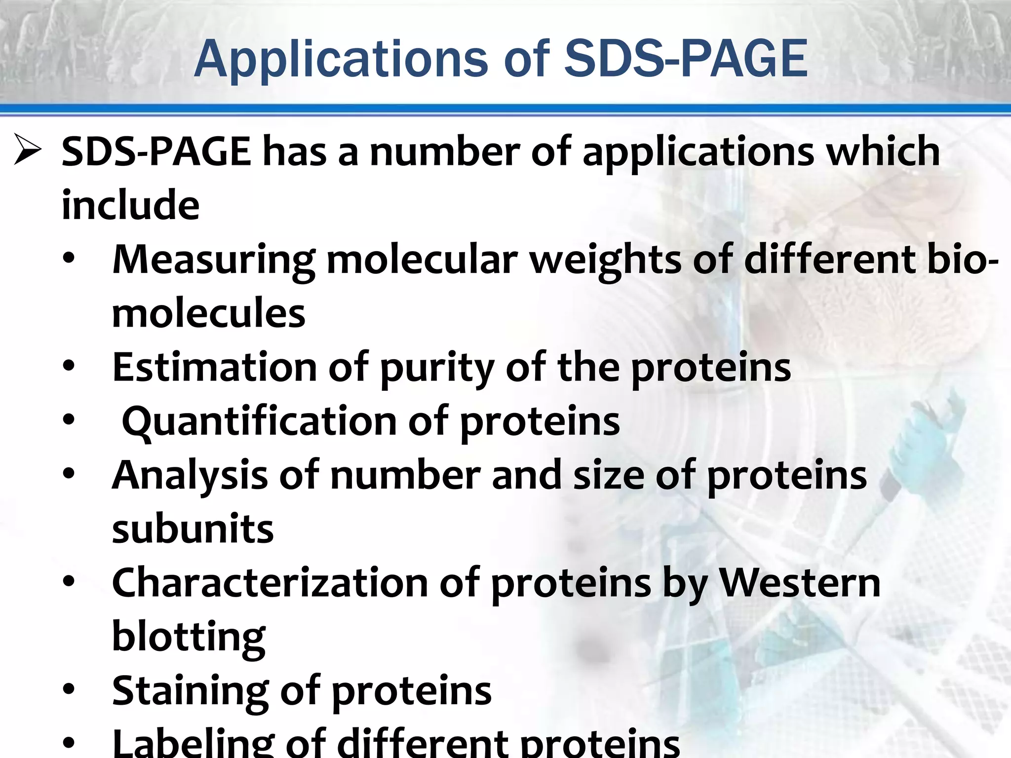 Sds page (sds-polyacrylamide gel electrophoresis- ) | PPT