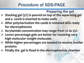 Sds page (sds-polyacrylamide gel electrophoresis- ) | PPTX