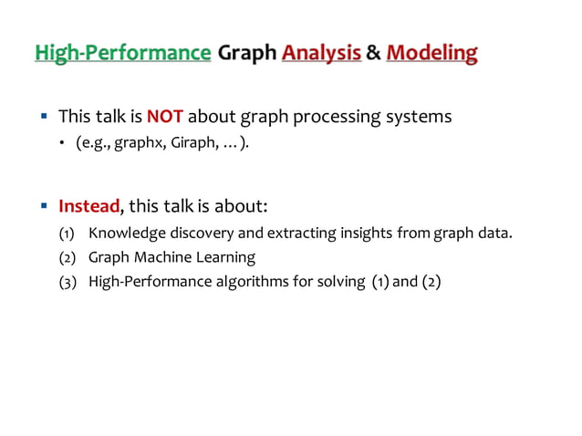 High-Performance Graph Analysis and Modeling | PPT