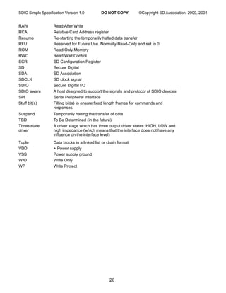 Sd sdio specsv1 | PDF