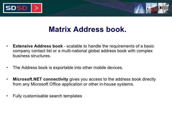 Sdsd Matrix Demo Positioning Presentation