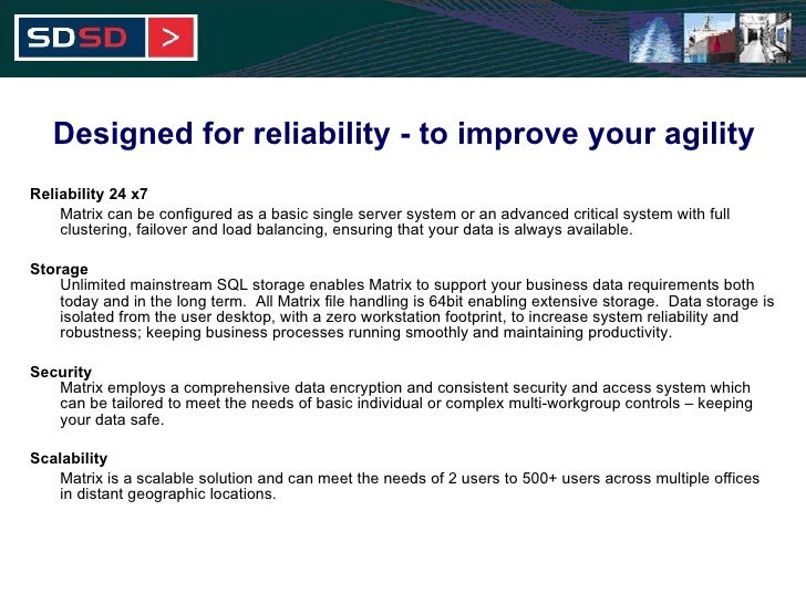Sdsd Matrix Demo Positioning Presentation