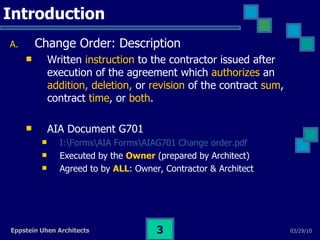 PM : Change Orders | PPS