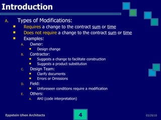 PM : Change Orders | PPS