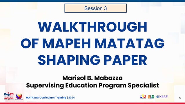 SD_Session 3_Walkthrough of MAPEH Shaping Paper.pptx | Professional ...