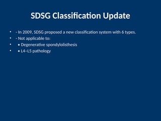 SPINAL DEFORMITY STUDY GROUP SDSG ttg spondilolisthesi | PPT