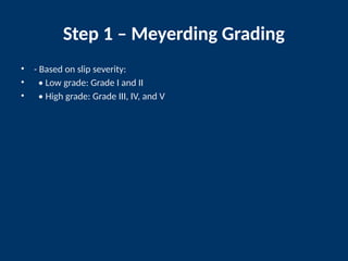 SPINAL DEFORMITY STUDY GROUP SDSG ttg spondilolisthesi | PPT