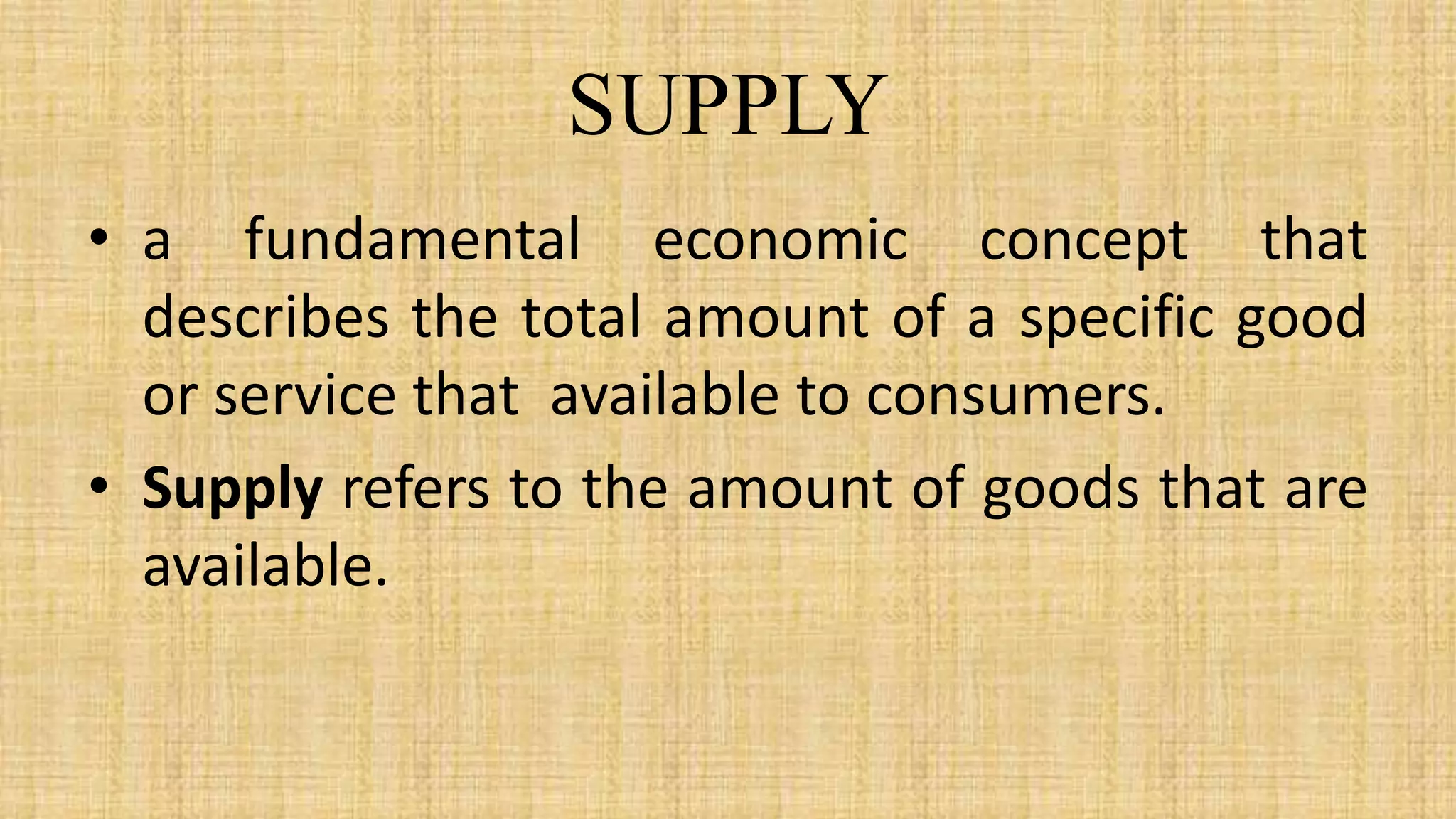 supply, demand and scarcity | PPT