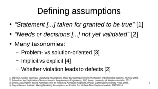 On the Role of Assumptions in Engineering Smart Systems | PPT