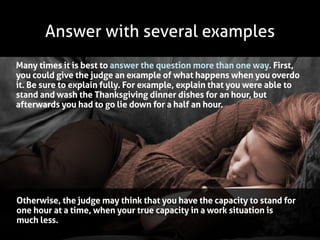 Testifying about your physical limitations | PPT