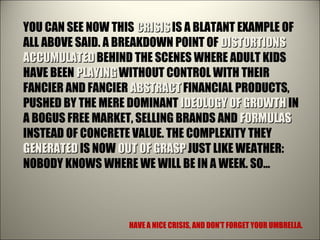 States of Artificial Disasters: the path to Crisis | PPT