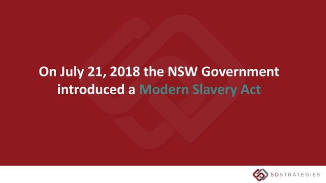 Australian Modern Slavery Act - explainer | PPTX
