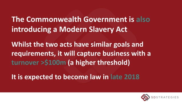 Australian Modern Slavery Act - explainer | PPTX